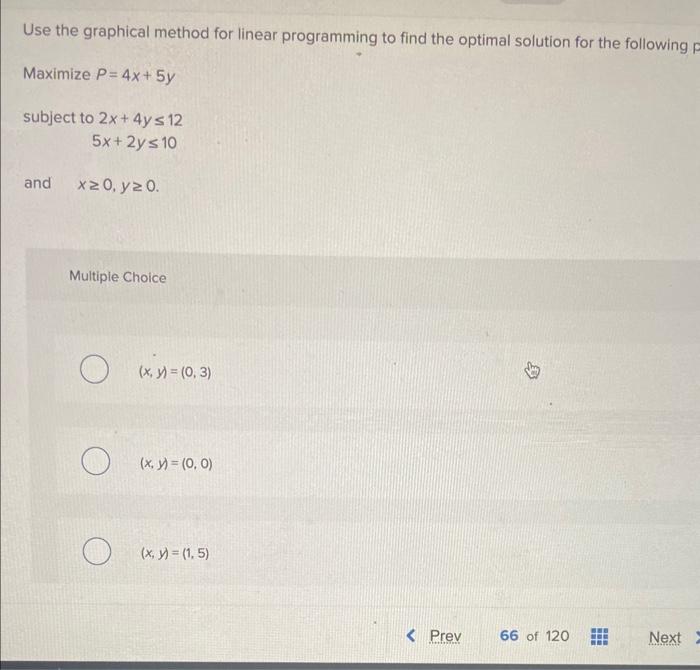 Solved Use the graphical method for linear programming to | Chegg.com