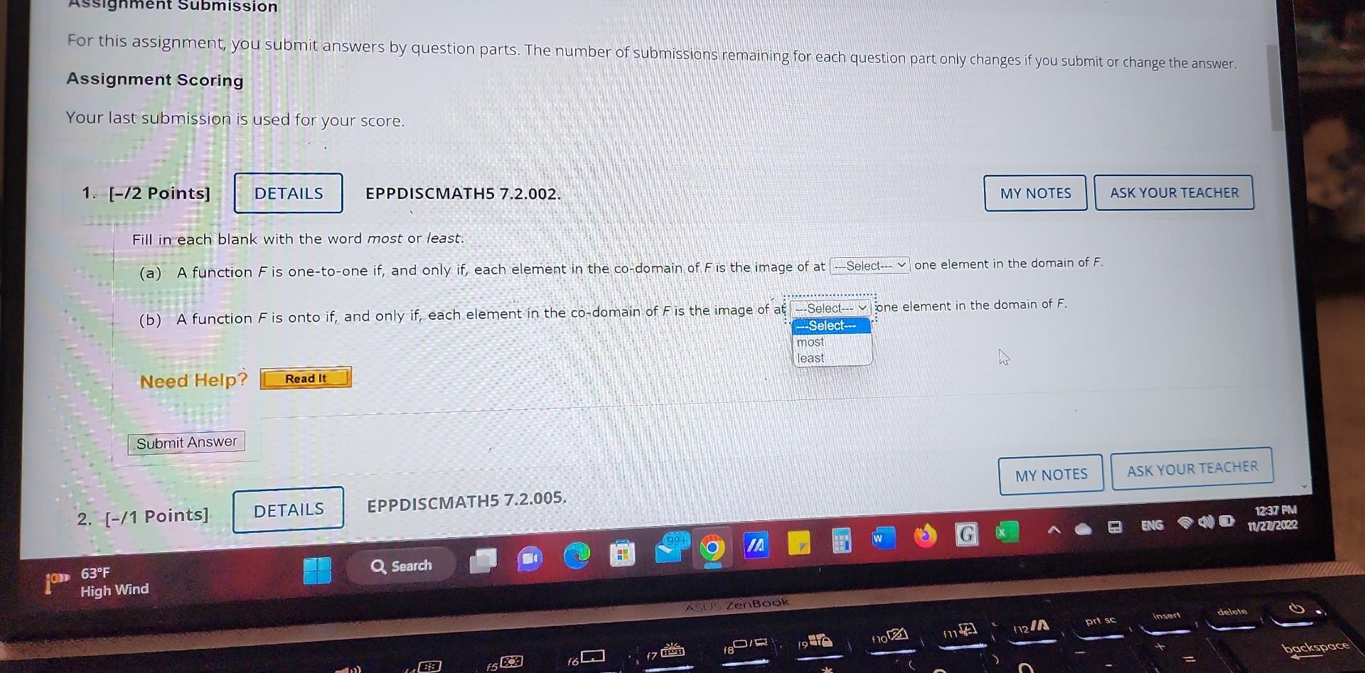 Solved For this assignment, you submit answers by question | Chegg.com