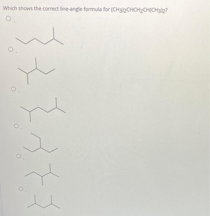 Solved Which shows the correct line-angle formula for | Chegg.com