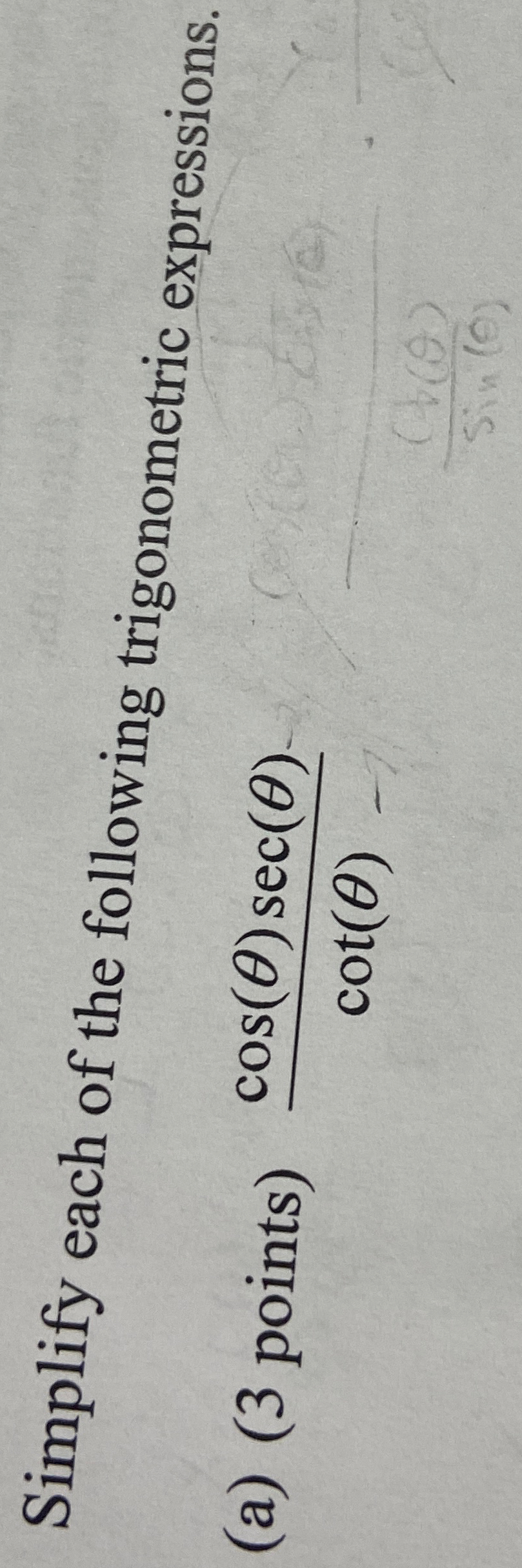Solved Simplify each of the following trigonometric | Chegg.com