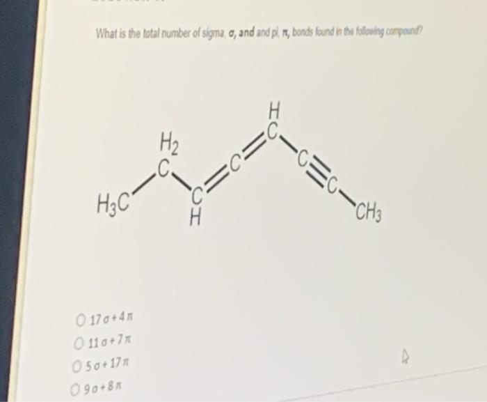 What is the total number of signa, σ, and and pi,π, | Chegg.com