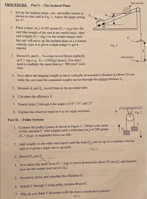 8. Part II- Pulley Systems 7. Questions: 1. What | Chegg.com