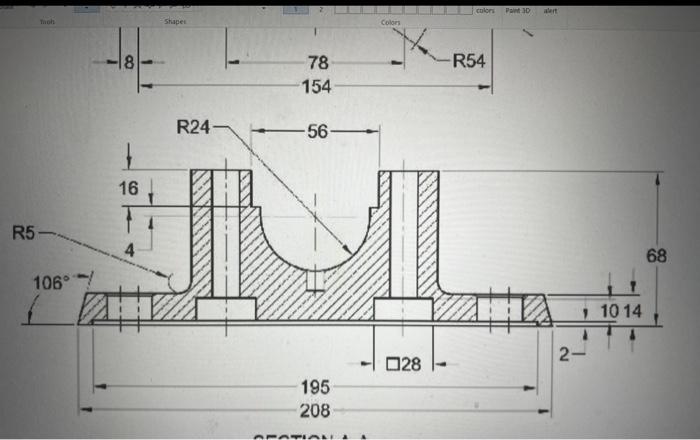 Solved sketch on cad(preferably creo) and show what to do | Chegg.com