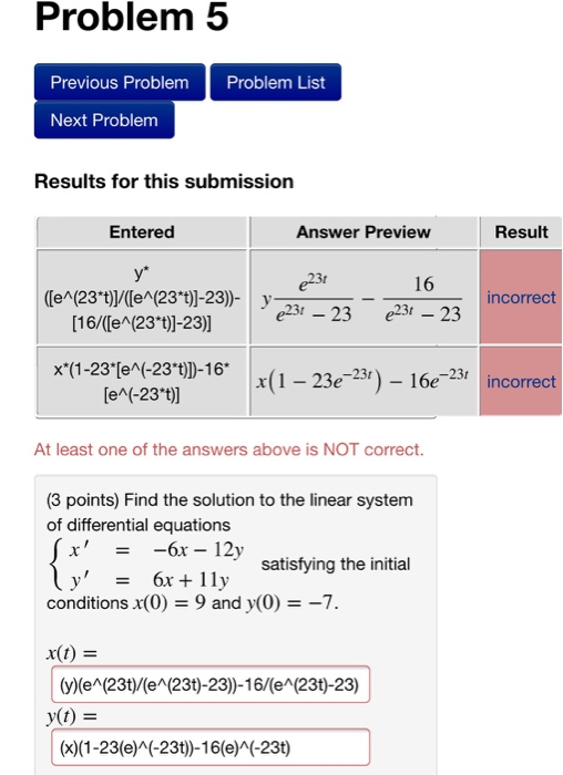 Solved Problem 5 Previous Problem Problem List Next Problem | Chegg.com