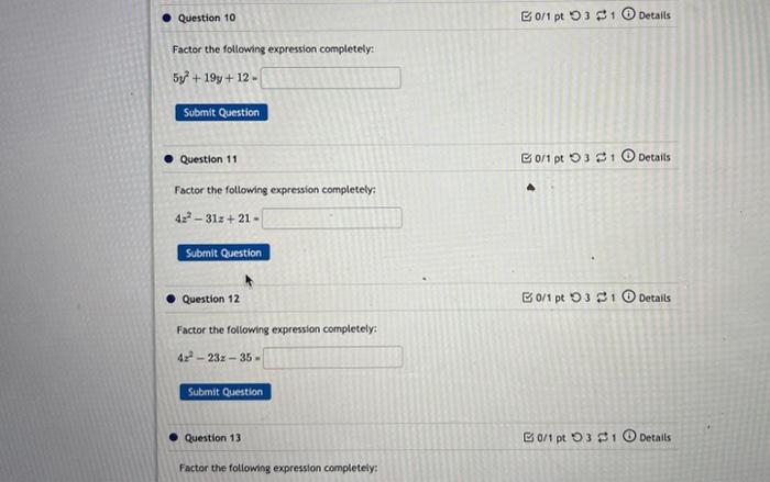 Solved Factor the following expression completelyz | Chegg.com