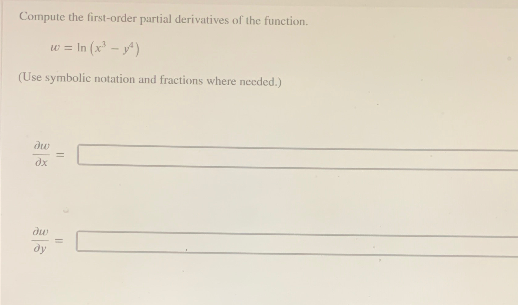 Solved Compute the first-order partial derivatives of the | Chegg.com
