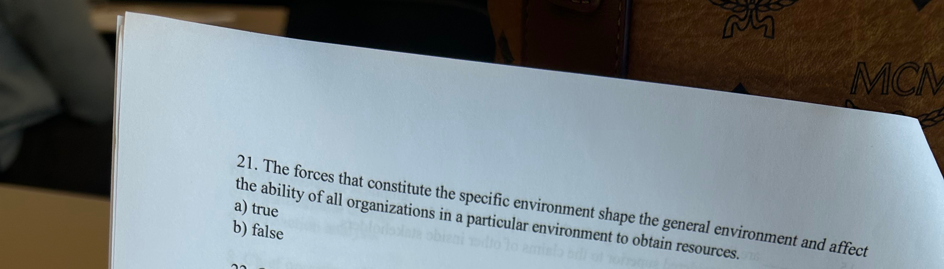Solved The forces that constitute the specific environment | Chegg.com