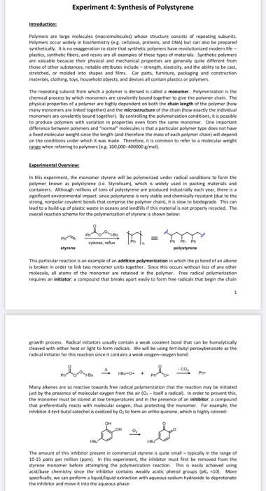 Solved A particular polystyrene chain has a molecular weight | Chegg.com