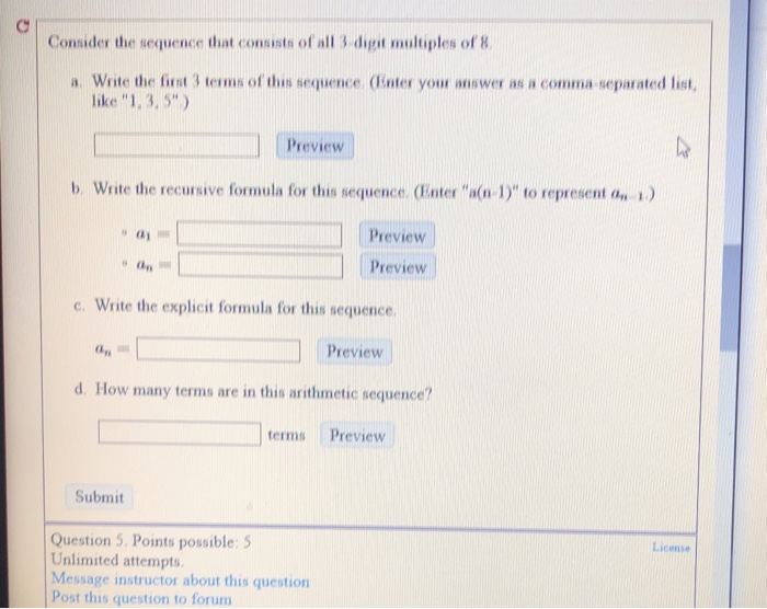 Solved Consider the sequence that consists of all 3 digit | Chegg.com
