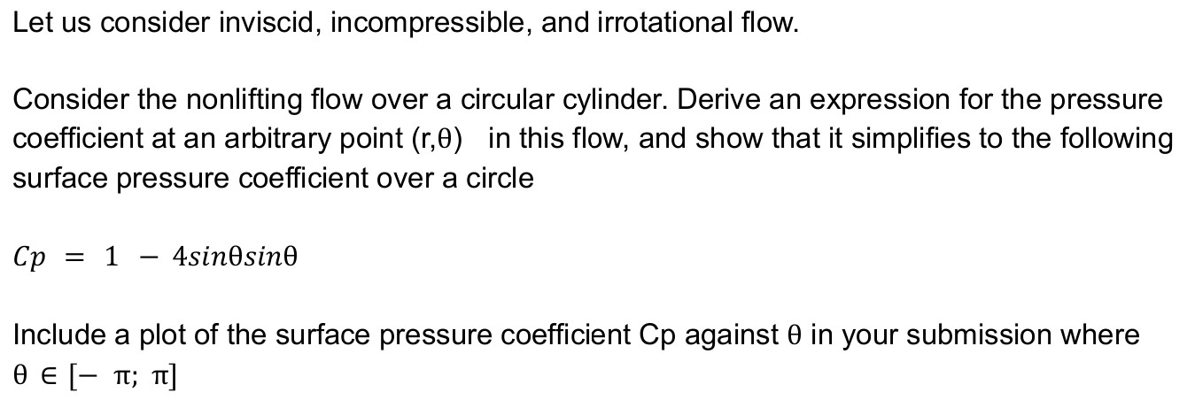Let us consider inviscid, incompressible, and | Chegg.com