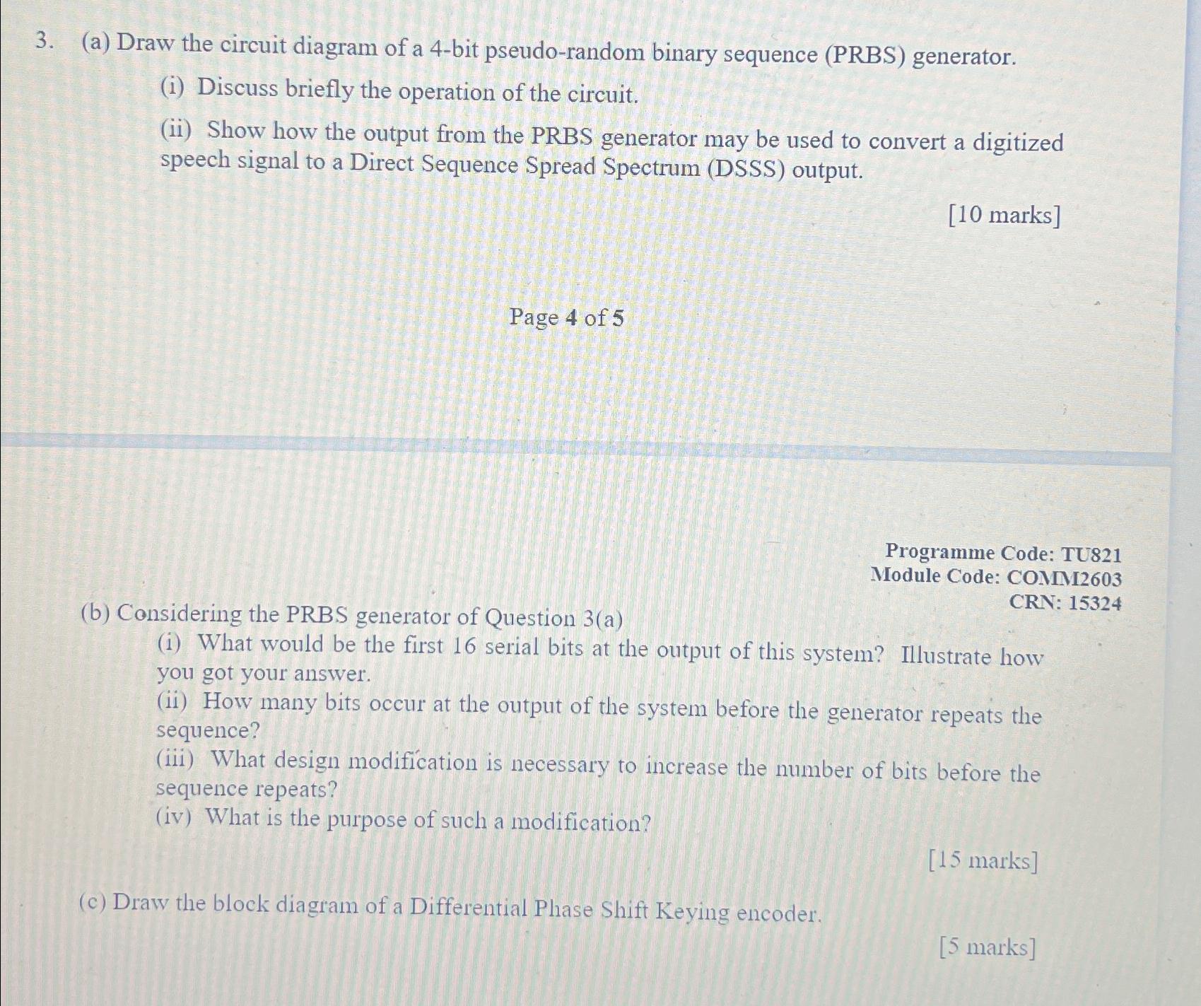 Solved (a) ﻿Draw the circuit diagram of a 4-bit | Chegg.com