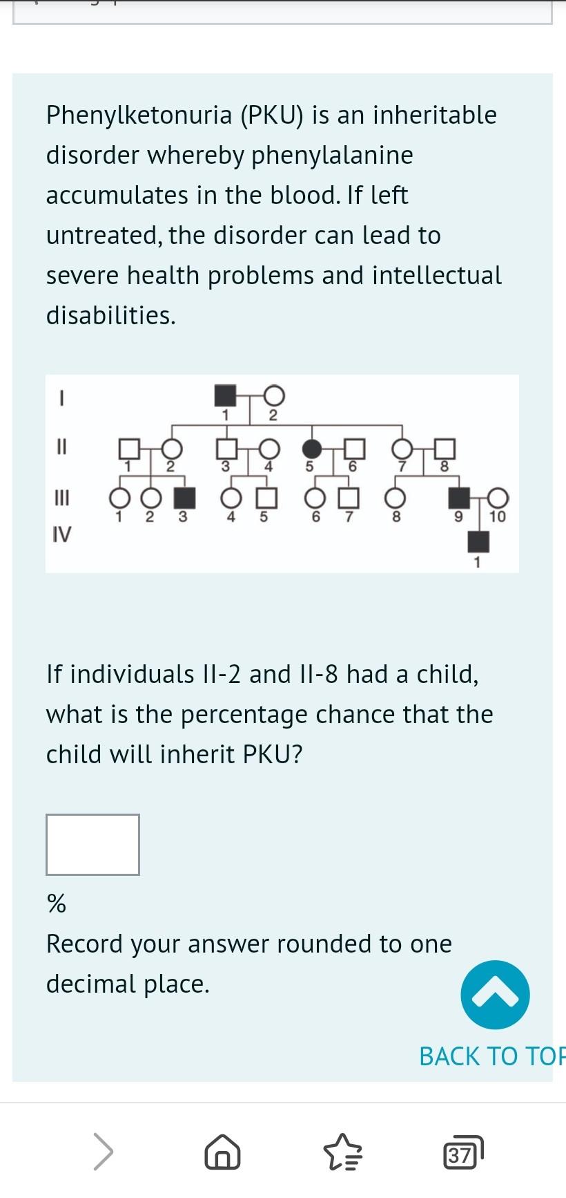 Solved Phenylketonuria (PKU) is an inheritable disorder | Chegg.com