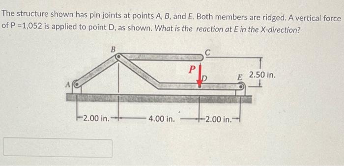 [Solved]: The structure shown has pin joints at points A, B
