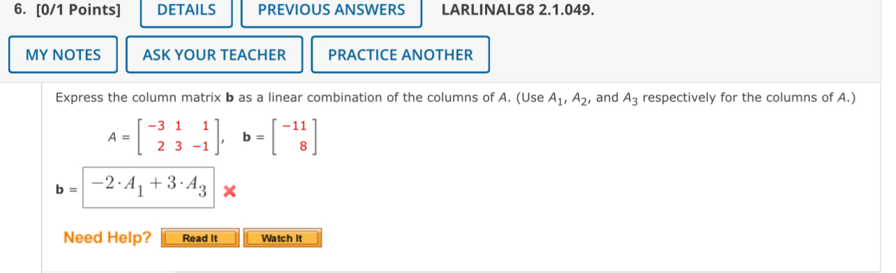 Solved [0/1 ﻿Points]PREVIOUS | Chegg.com