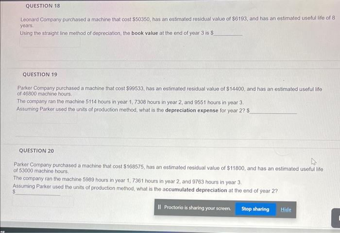 Solved Leonard Company purchased a machine that cost | Chegg.com