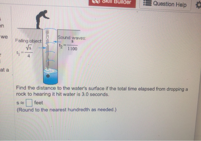 Solved The distance to the surface of the water in a well | Chegg.com