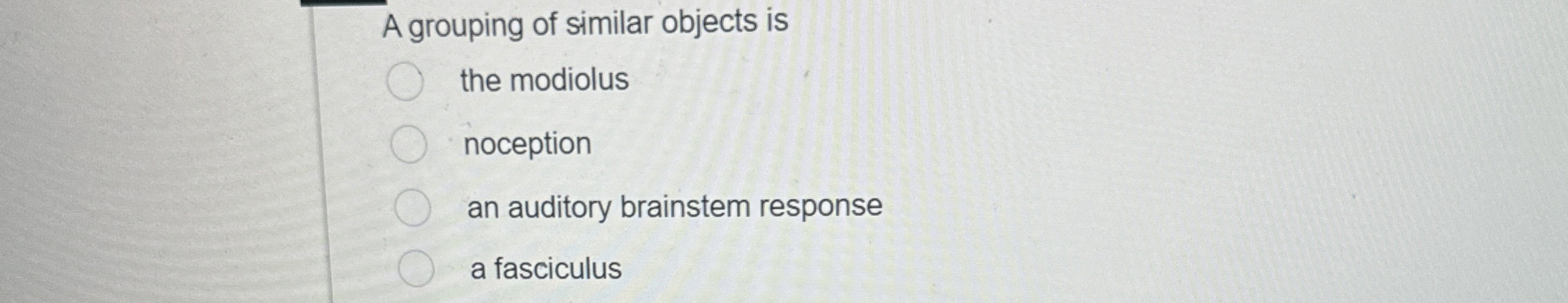 Solved A grouping of similar objects isthe | Chegg.com