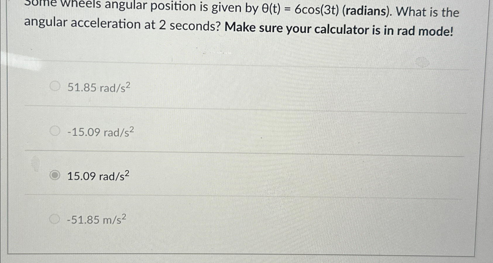 Solved some wheels angular position is given by | Chegg.com