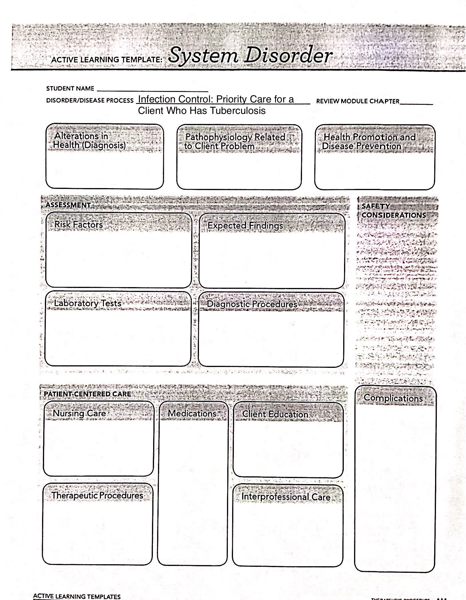 Solved Complete this template with 4 ﻿bullet points in each | Chegg.com