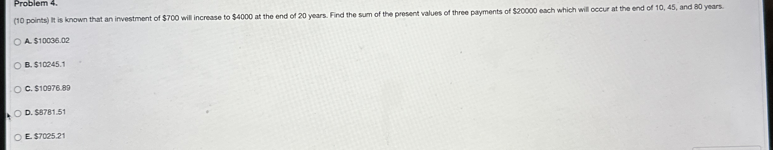 Solved Problem 4.( 10 ﻿points) ﻿It is known that an | Chegg.com