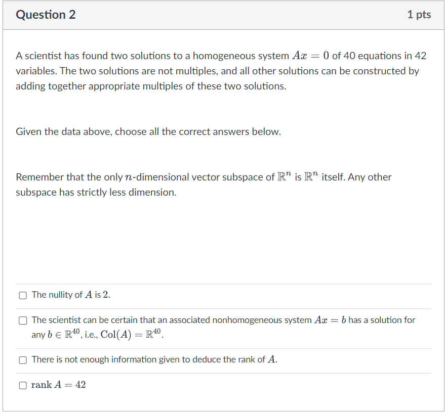 Solved Question 2A scientist has found two solutions to a | Chegg.com