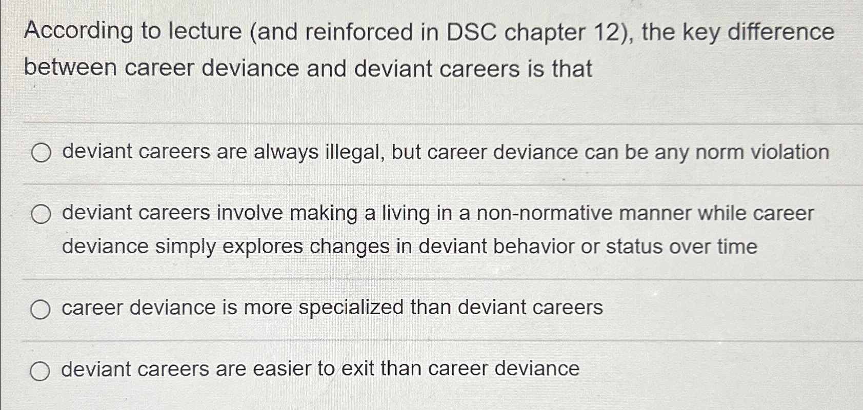 Solved According to lecture (and reinforced in DSC chapter | Chegg.com