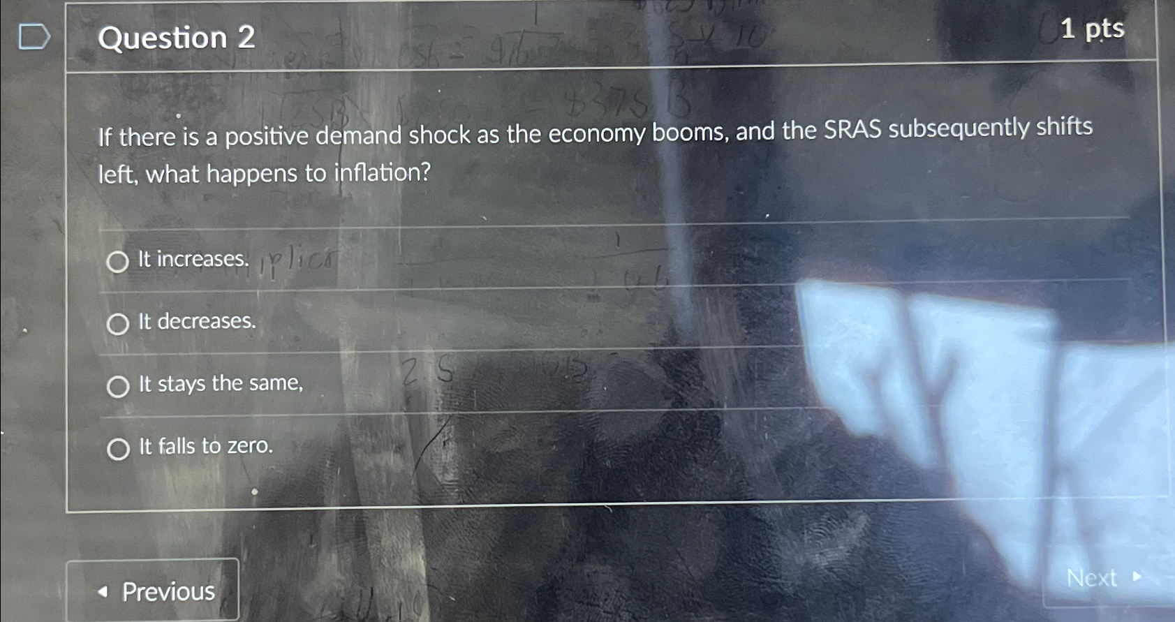 Solved Question 21 ﻿ptsIf there is a positive demand shock | Chegg.com