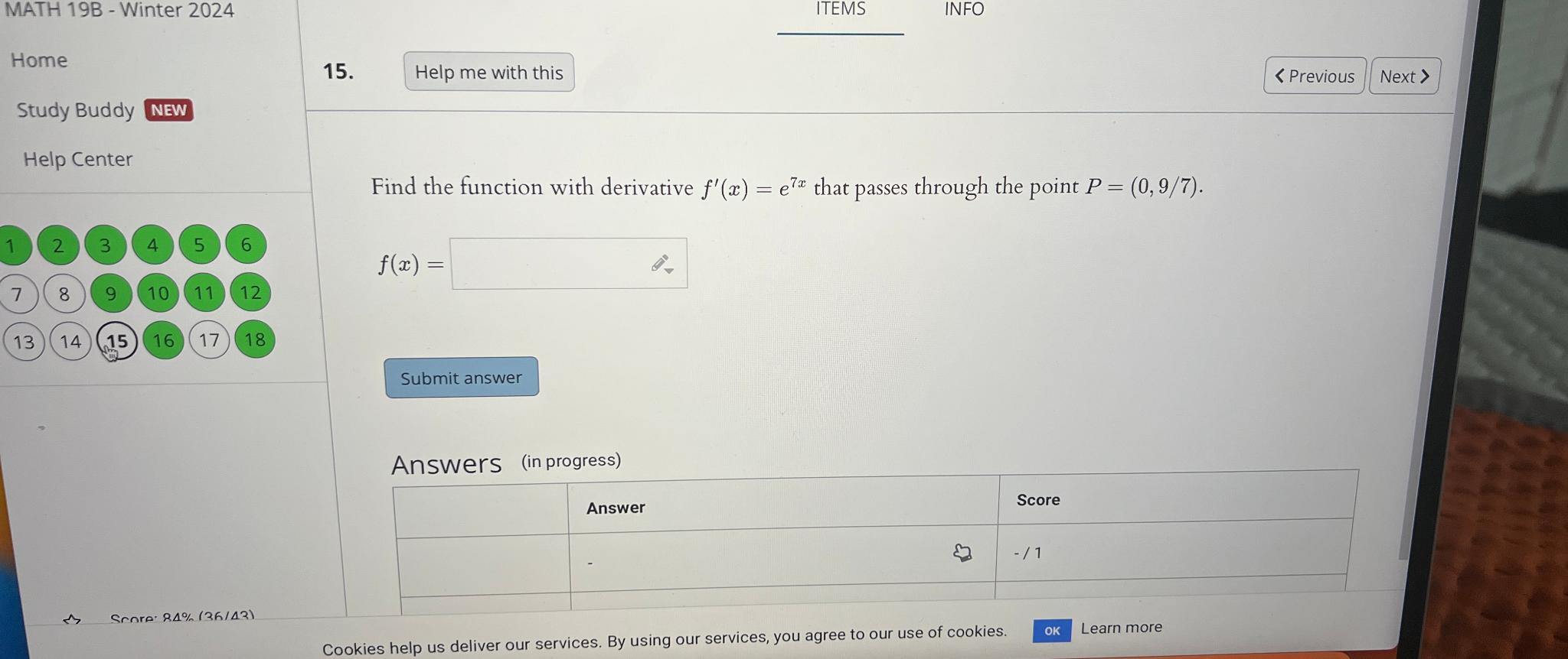 Solved MATH 19B - ﻿Winter 2024HomeStudy Buddy NEWHelp | Chegg.com