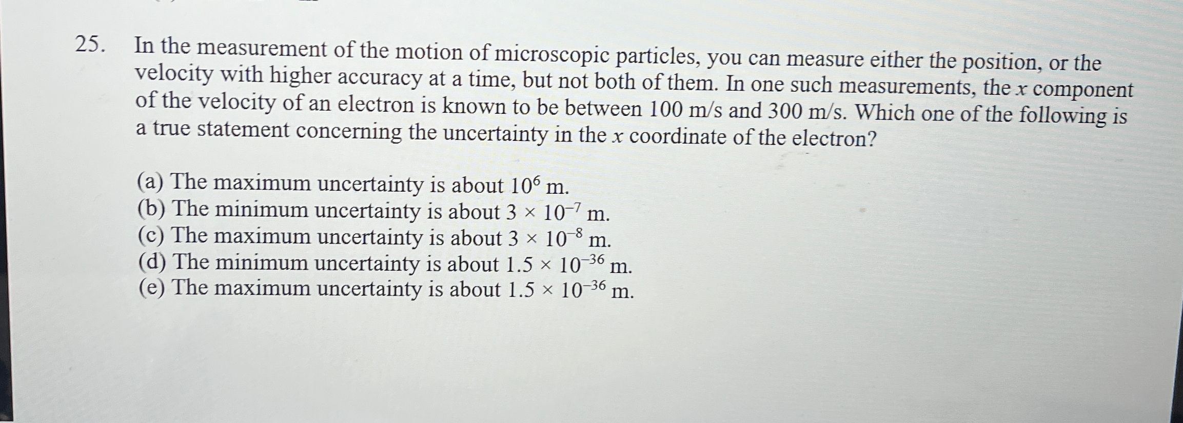 Solved In the measurement of the motion of microscopic | Chegg.com