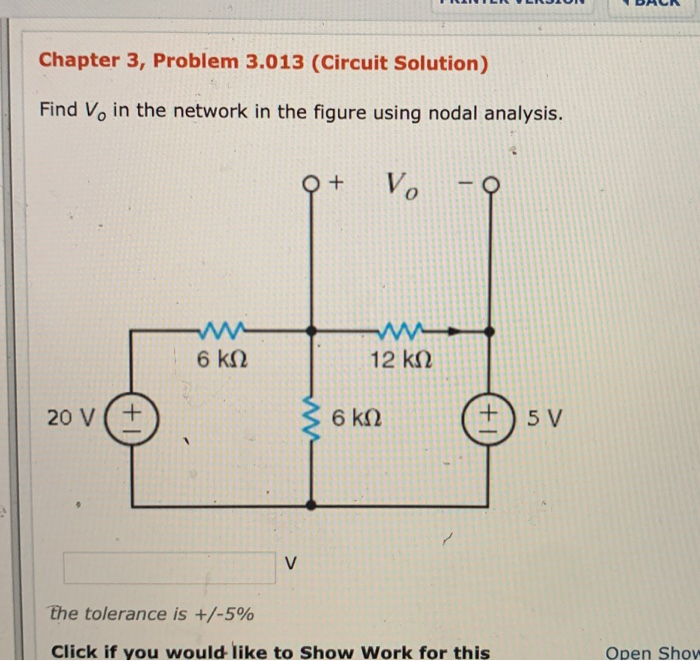 Solved Chapter 3, Problem 3.010 Find Io in the circuit in | Chegg.com