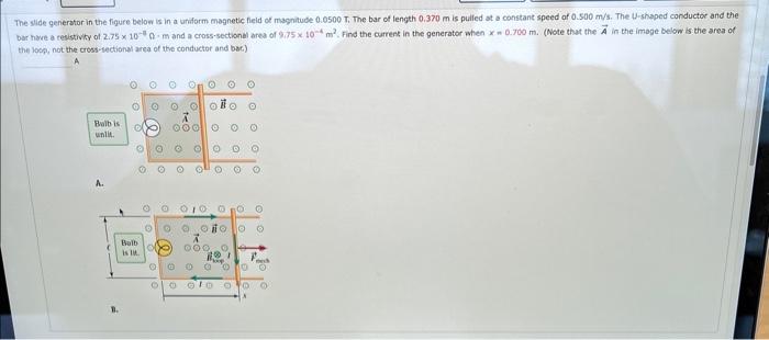 Solved The slide generator in the figure below is in a | Chegg.com