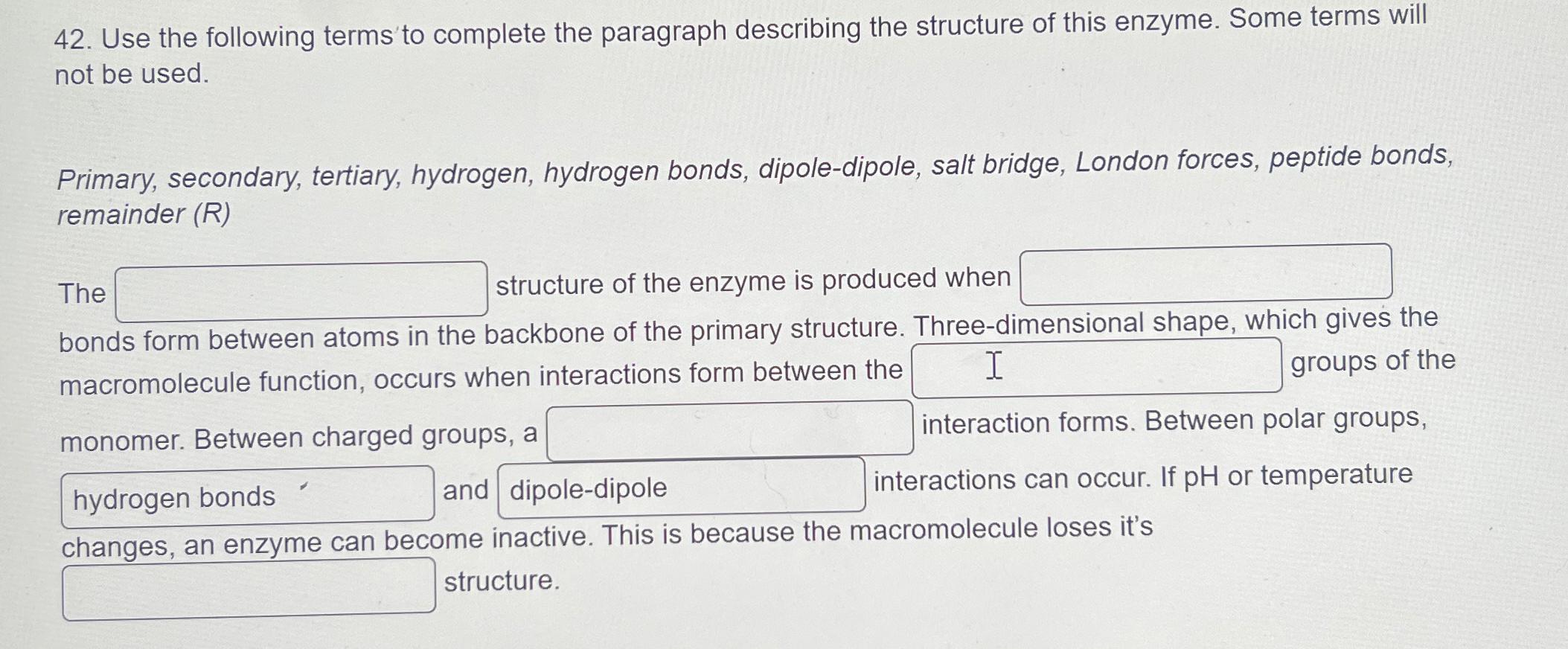 Solved Use the following terms' to complete the paragraph | Chegg.com