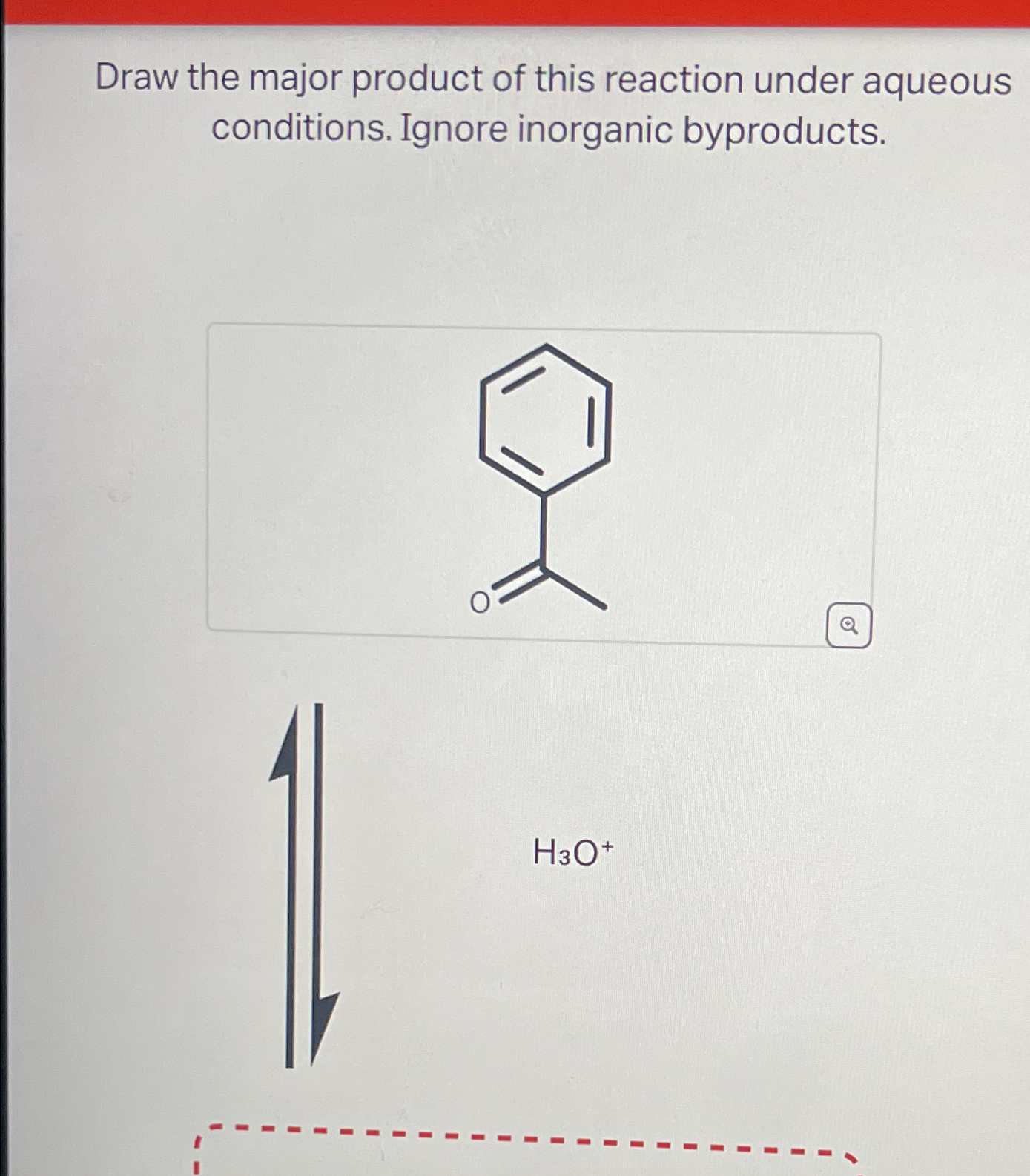 Solved Draw the major product of this reaction under aqueous | Chegg.com