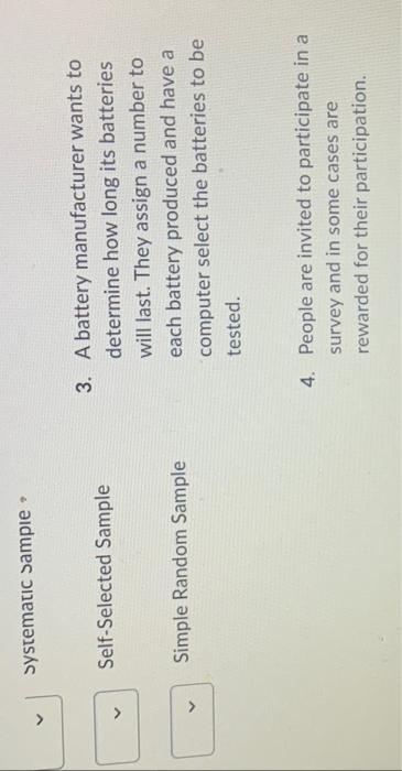 Solved Identify the type of sampling method used in each | Chegg.com