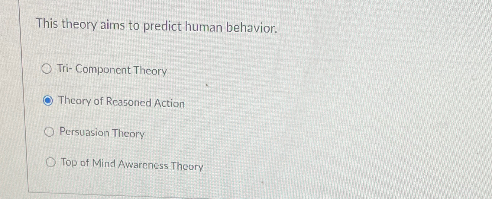 Solved This theory aims to predict human behavior.Tri- | Chegg.com