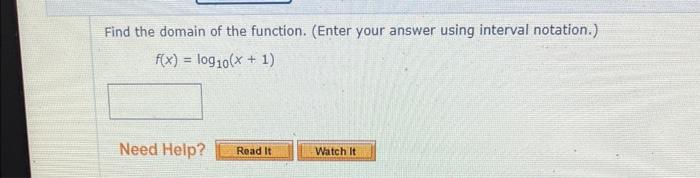 Solved Find the domain of the function. (Enter your answer | Chegg.com
