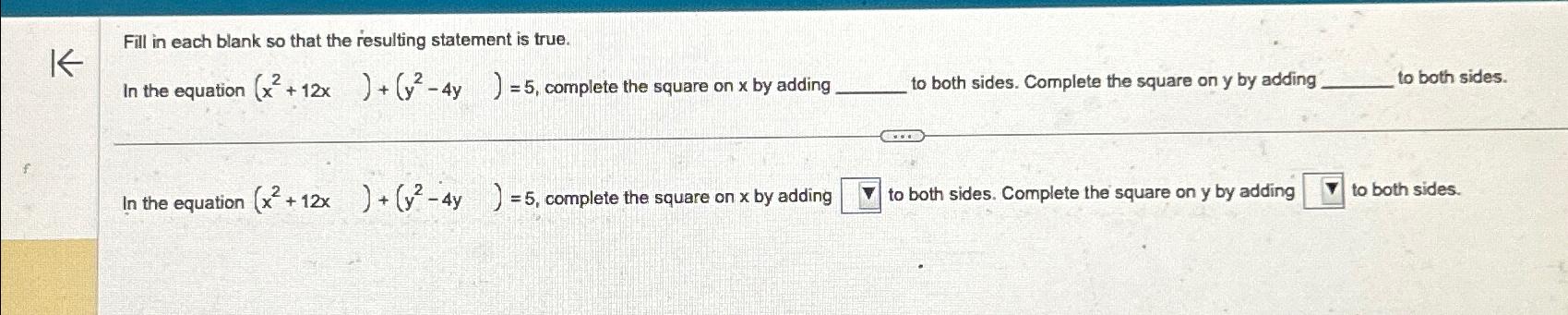 Solved Fill in each blank so that the resulting statement is | Chegg.com