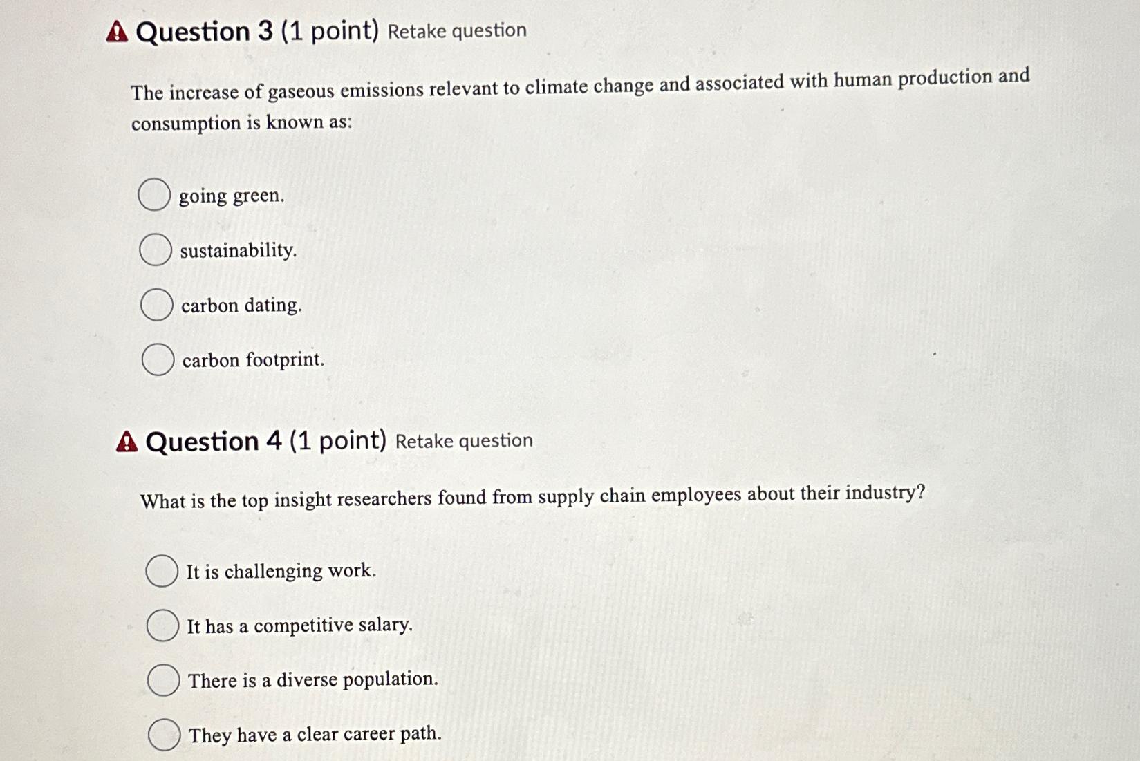 Solved A Question 3 (1 ﻿point) ﻿Retake questionThe increase | Chegg.com