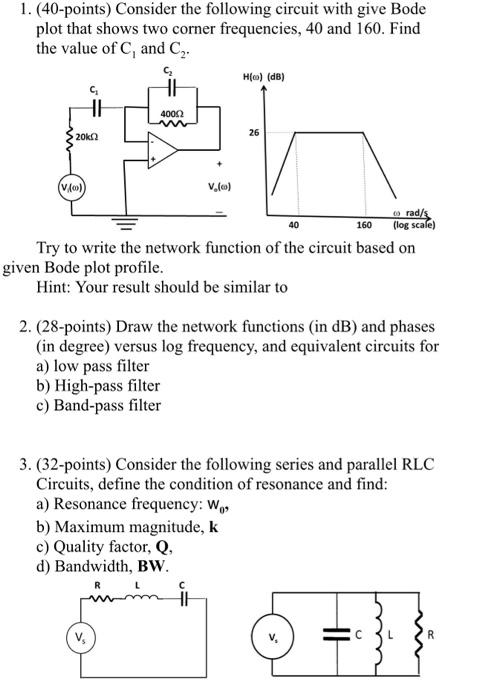 Solved 1. (40-points) Consider the following circuit with | Chegg.com