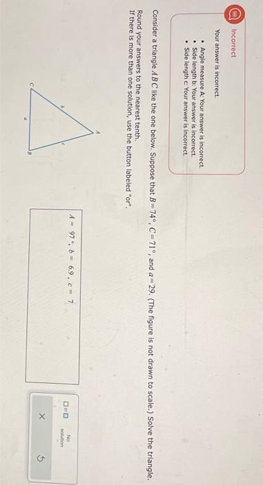 Solved Incorrect Your answer is incorrect. - Angle measure | Chegg.com