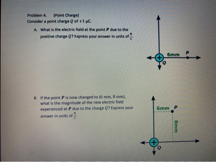 Solved Problem 4. (Point Charge) Consider a point charge Q | Chegg.com