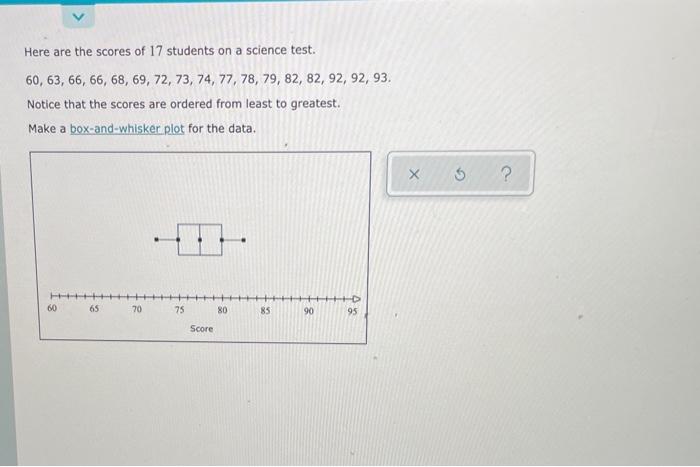Solved Here are the scores of 17 students on a science test. | Chegg.com