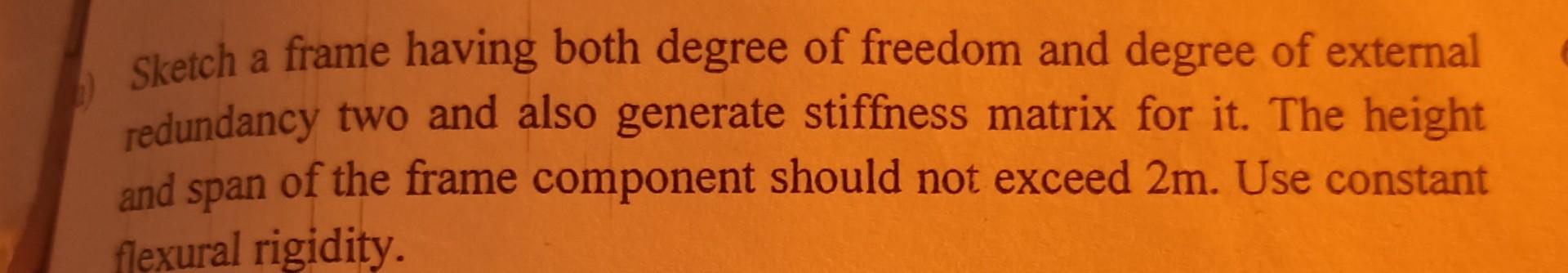Solved Sketch a frame having both degree of freedom and | Chegg.com