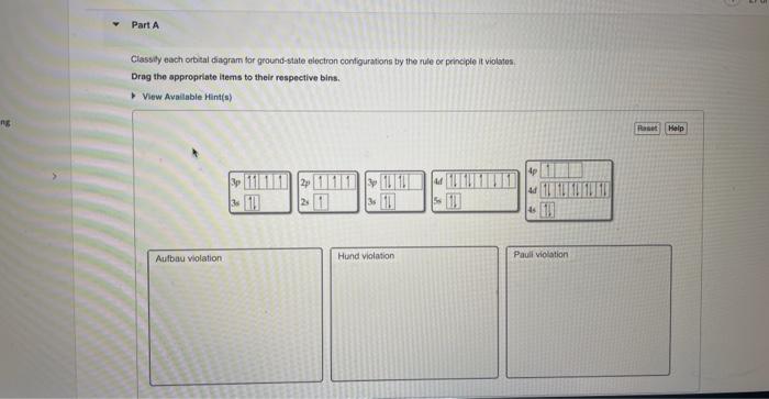 Solved Classify each orbital dingram for ground-state | Chegg.com