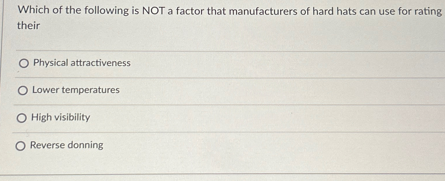Solved Which of the following is NOT a factor that | Chegg.com