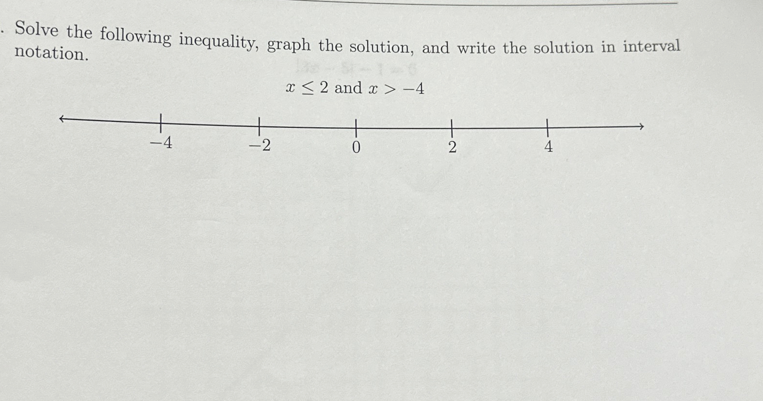 Solved Solve the following inequality, graph the solution, | Chegg.com