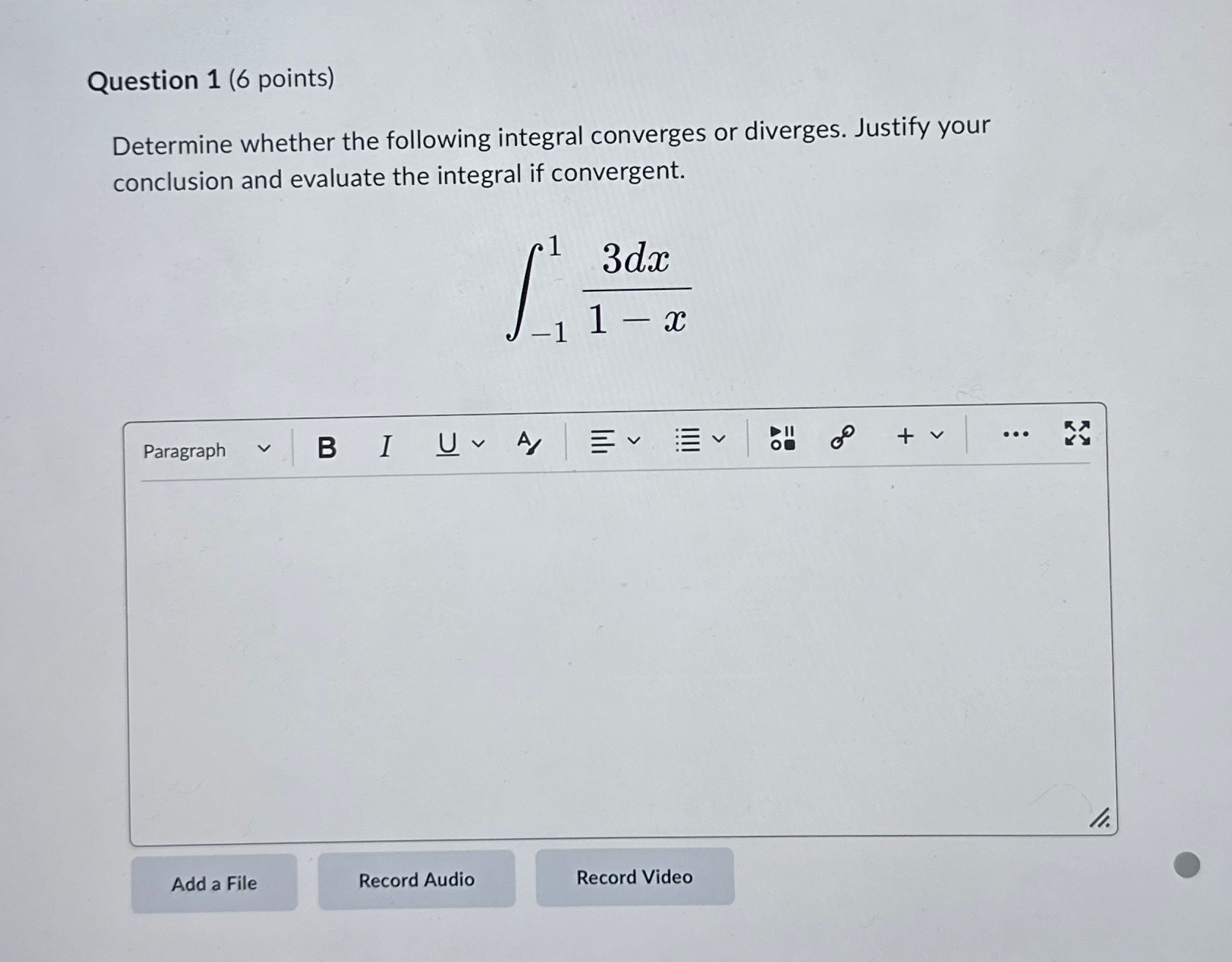 Solved Question 1 (6 ﻿points)Determine whether the following | Chegg.com