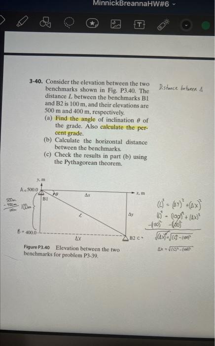 Solved 3-40. Consider the elevation between the two | Chegg.com