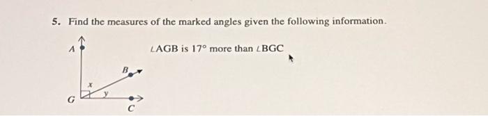 Solved Find the measures of the marked angles given the | Chegg.com