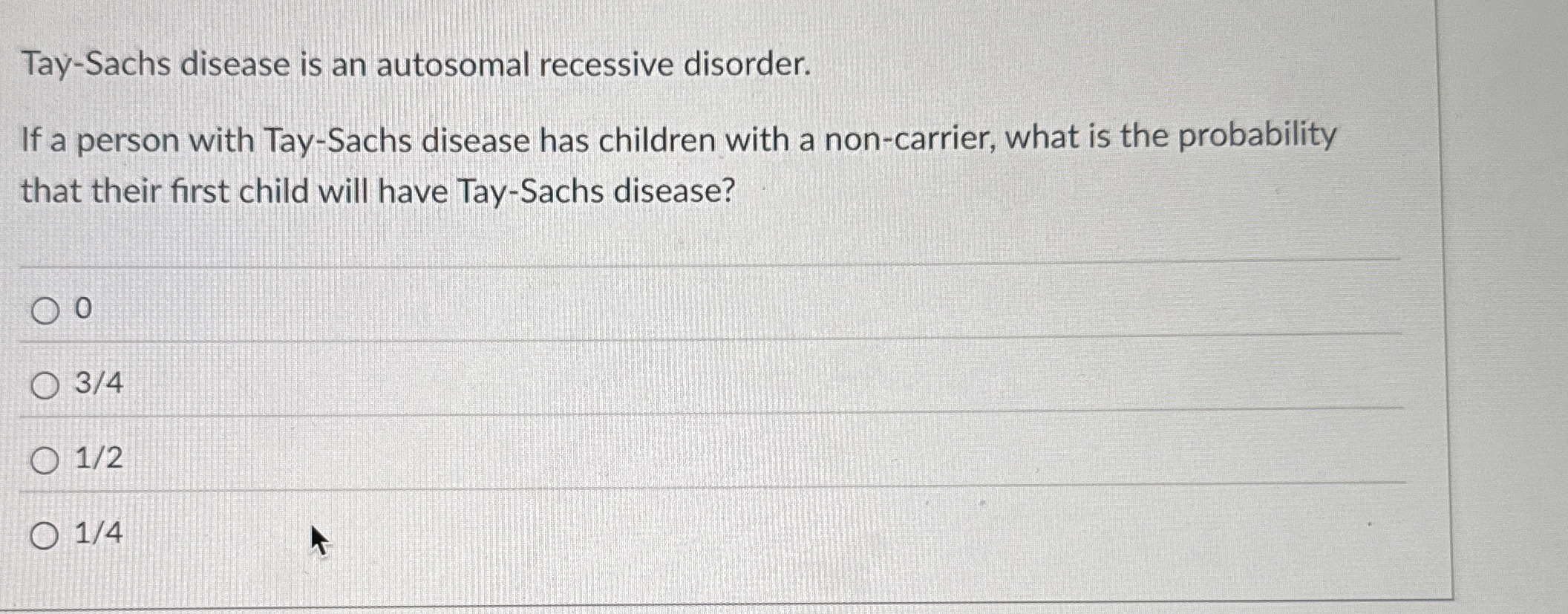 Solved Tay-Sachs disease is an autosomal recessive | Chegg.com